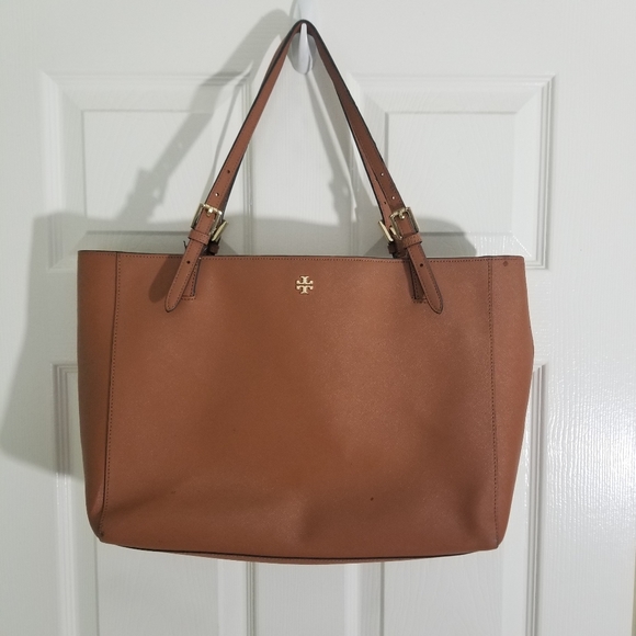 Tory Burch | Bags | Tory Burch Tan Camel Brown Emerson Large Tote ...